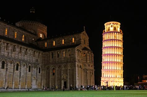 Leaning Tower Of Pisa At Night
