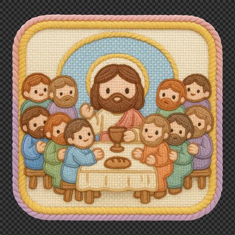 Png Embroidery Depicting Last Supper Free Png Rawpixel