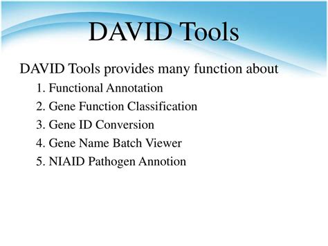 Ppt Enrichment Analysis Using David Powerpoint Presentation Free Download Id1795364