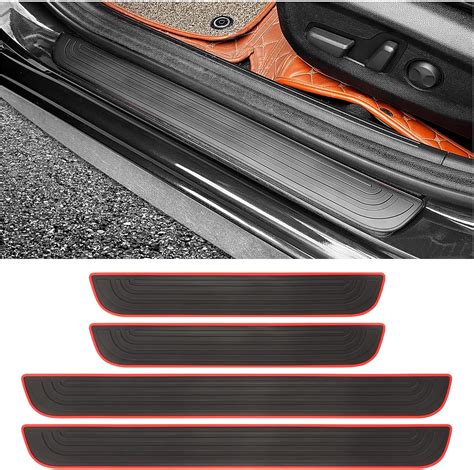 4pcs Car Door Sill Protectoranti Scratch Rubber Car Door Protector