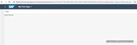 How To Integrate Fiori Apps In Sap Cloud Platform Portal