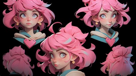 Artstation 300 Stylized Kawaii Anime Girl Head Sculpt Reference4k
