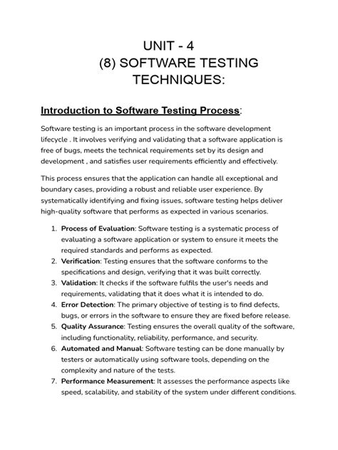 Unit 4 Software Engg Notes Pdf Software Testing Reliability Engineering