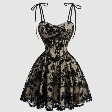 Elegant Black Floral Lace Dress In 2025 Womens Dresses Colorful