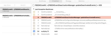 Intermittent Crashing On Ios Traced To Fbsdkcorekit · Issue 1598