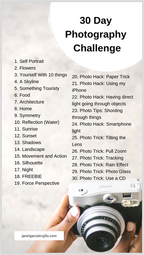 30 Day Photography Challenge How To Create Your Own Photography