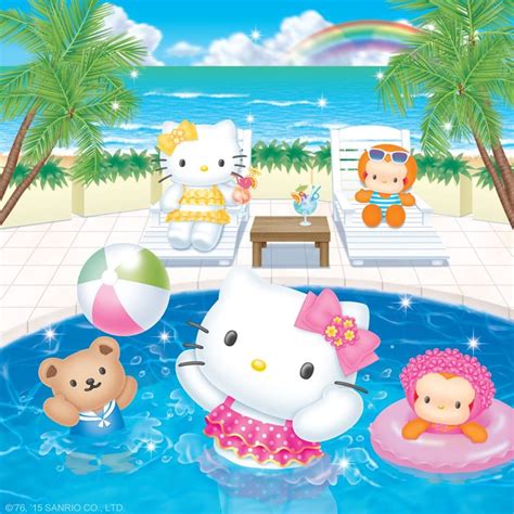 Splish Splash Hello Kitty Summer Fun Still To Come Kitty Wallpaper