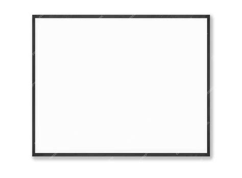 Premium Photo Black Frame On A White Background With A Shadow
