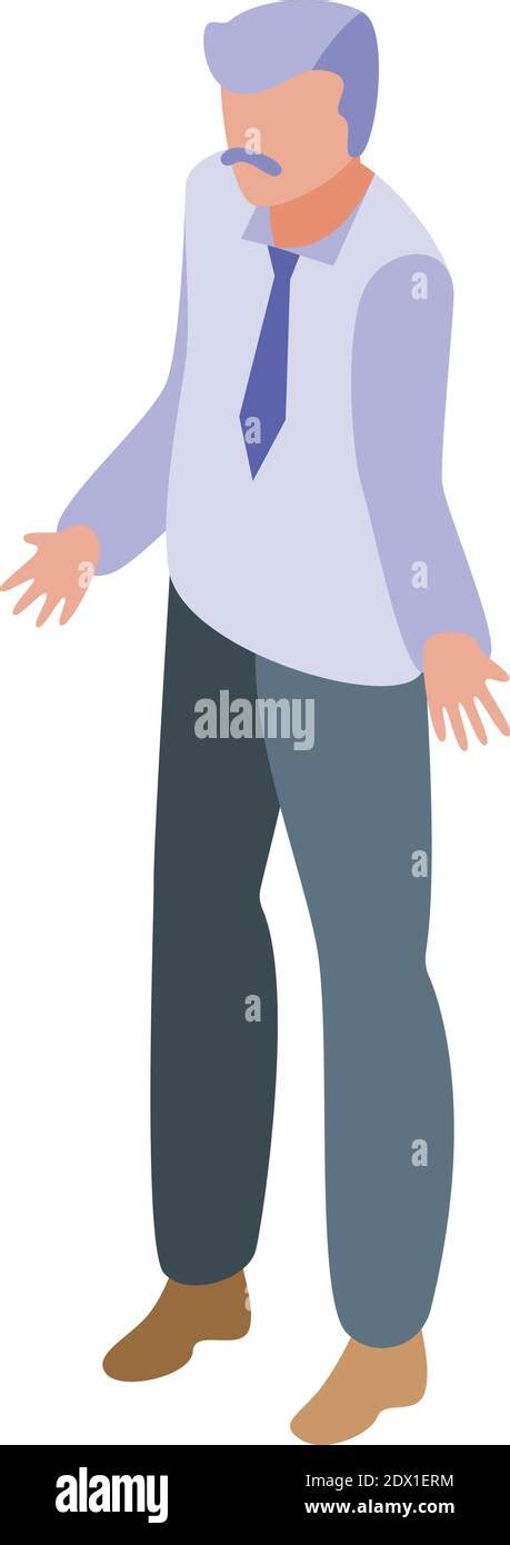 Senior Man Assignment Icon Isometric Of Senior Man Assignment Vector Icon For Web Design