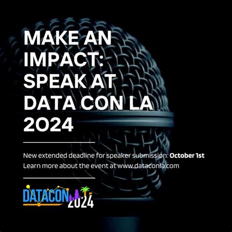 Submit Your Talk To Dataconla 2024 By Oct 1st Data Con La Posted On The Topic Linkedin