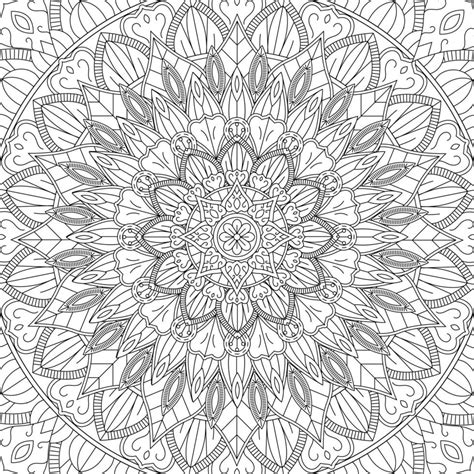 Adult Coloring Page Seamless Zendoodle Vector For Art Coloring Book