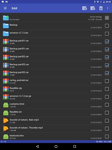 rar for android by winrar compression extraction and encryption