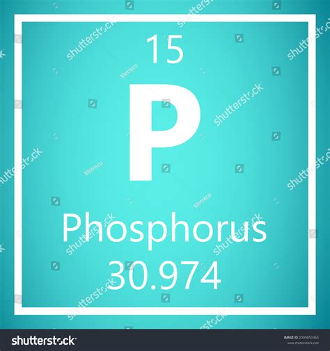 Phosphorus P Periodic Table Elements Atomic Stock Vector Royalty Free 2009850365