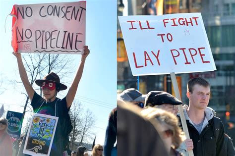 Photos Rival Protests Highlight Bcs Divide Over Pipeline Project