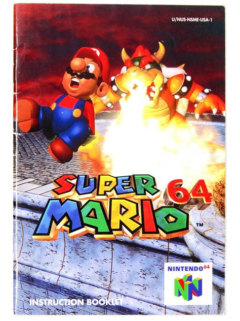 Super Mario 64 [manual] Nintendo 64 N64 Retro Mtl