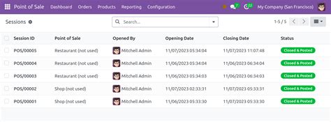 orders and session in odoo 17 pos odoo 17 community book