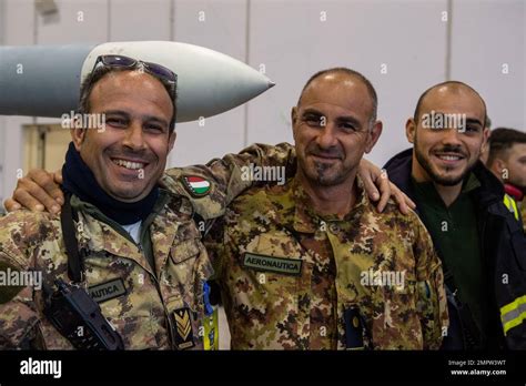 Italian Air Force Members Pose For A Photo During Exercise Falcon