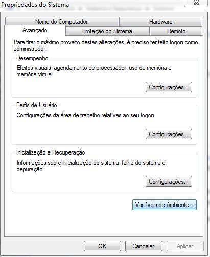 como configurar a variável de ambiente java home windows