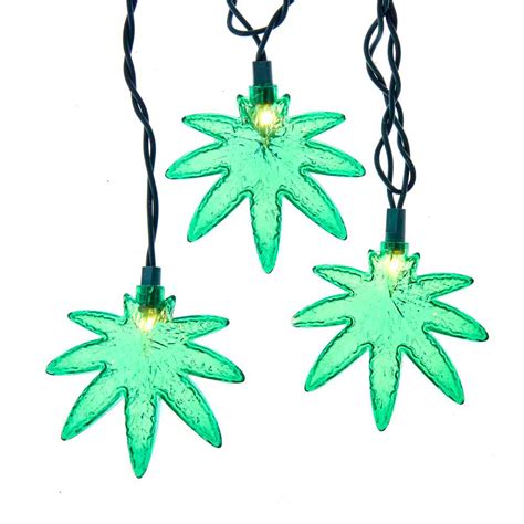 Cannabis Leaf Marijauna Weed String Lights World And Travel Party