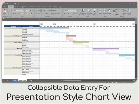 automatic gantt chart generator simple to use excel gantt etsy