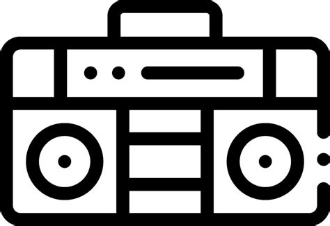 A Black And White Image Of A Boombox 50916278 Vector Art At Vecteezy