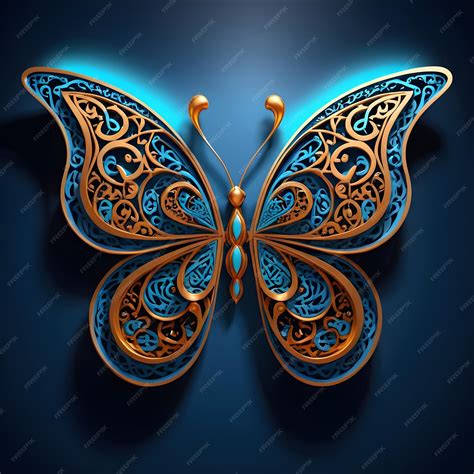 Premium Photo Beautiful Arabic Calligraphy Of Butterfly