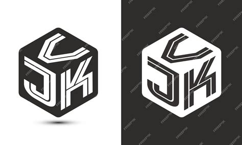 Premium Vector Vjk Letter Logo Design With Illustrator Cube Logo Vector Logo Modern Alphabet