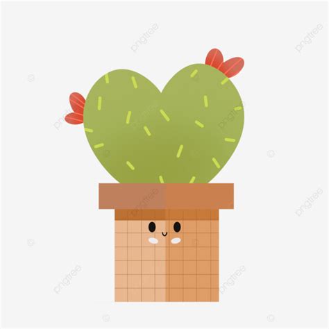 Cartoon Cute Cactus Cactus Cute Cactus Cactus Sticker Png