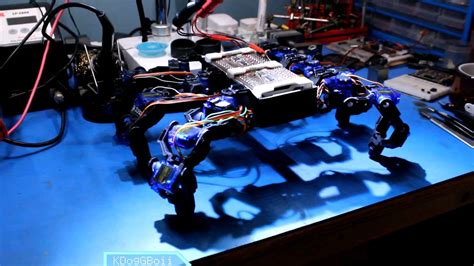 a static motion test of my hexapod robot prototype comprised of 24 off