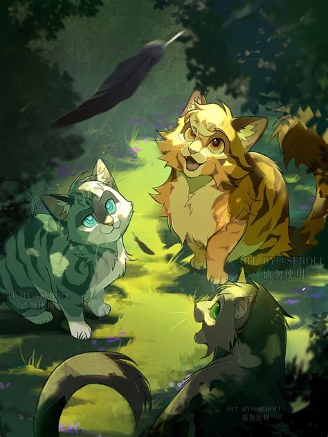 Jayfeather Lionblaze And Dovewing Warrior Cats And 1 More Drawn By