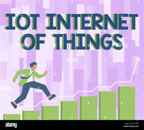 Sign Displaying Iot Internet Of Things Word Written On Network Of Physical Devices Send And