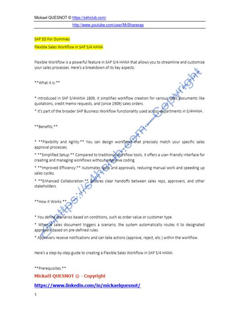 Sap Sd For Dummies Download Free Pdf Workflow Computer Programming