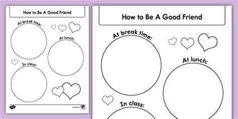 How To Be A Good Friend Sel Worksheet For K 2nd Grade