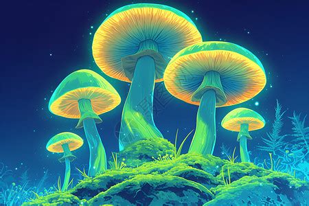 仙境里的魔法蘑菇插画图片下载 正版图片601480297 摄图网