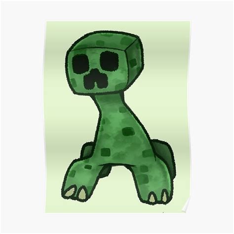 Minecraft Creeper Poster For Sale By Skyseeker Art Redbubble