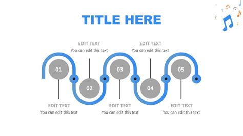 Steps Curved Process Diagram Music Theme SlideModel