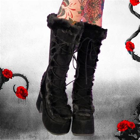 Halloween Lourdasprec Giox New Brand Design Goth Warm Fur Goth Women