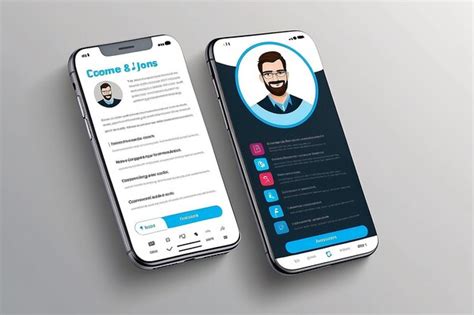 Premium Photo Cv Profile Inspired By Linkedin Style App Responsive Interface Design For