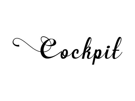 Cockpit Svg Typography Graphic By Expressyourself82 · Creative Fabrica
