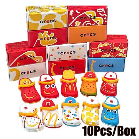 10pcs Set Mcdonalds Crocs Keychain Mcdo Crocs Happy Meal Mcdonalds X