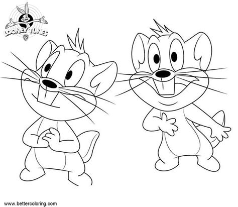 Mouse Mac And Tosh From Looney Tunes Coloring Pages Free Printable Coloring Pages
