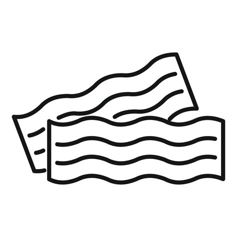 Bacon Icon Outline Style 14650743 Vector Art At Vecteezy