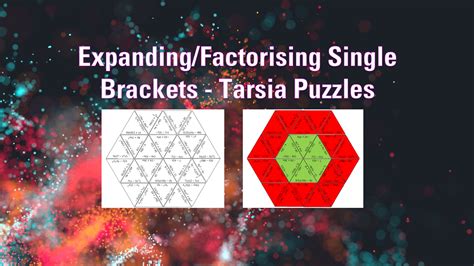 Expandingfactorising Single Brackets Tarsia Puzzle Teaching Resources