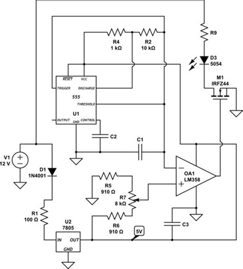 Led Dimmer Circuit Schematic