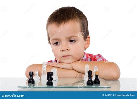 Boy Solving A Problem Stock Image Image Of Board Infant 7436113