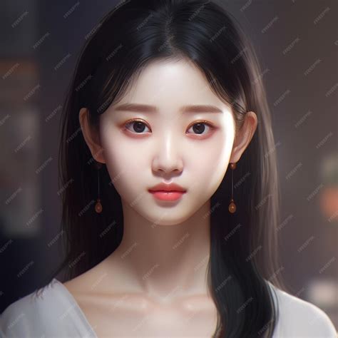 Premium Ai Image Asian Animated Women Long Hair Portrait And Sexy