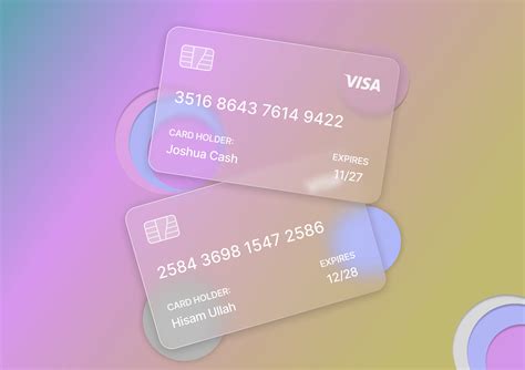 Glassmorphic Card Design Behance