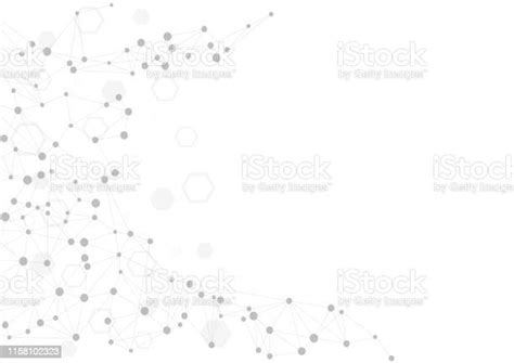 추상 기하학적 연결 선과 점 간단한 기술 그래픽 배경입니다 그림 벡터 디자인 네트워크 및 연결 개념입니다 신경얼기에 대한 스톡