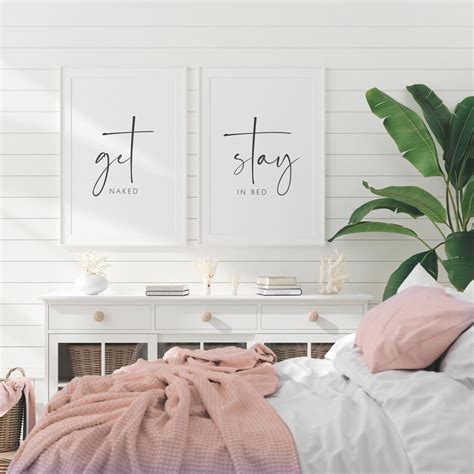 Get Naked Stay In Bed Print Above Bed Printable Quote Get Naked Sign