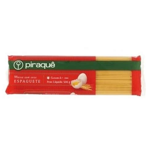 MacarrÃo PiraquÊ Covos 500g Espaguete Lavagnoli